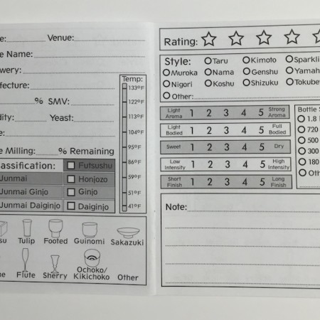 UrbanSake.com Sake Tasting Notebook – UrbanSake.com