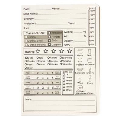 UrbanSake.com Sake Tasting Notebook – UrbanSake.com